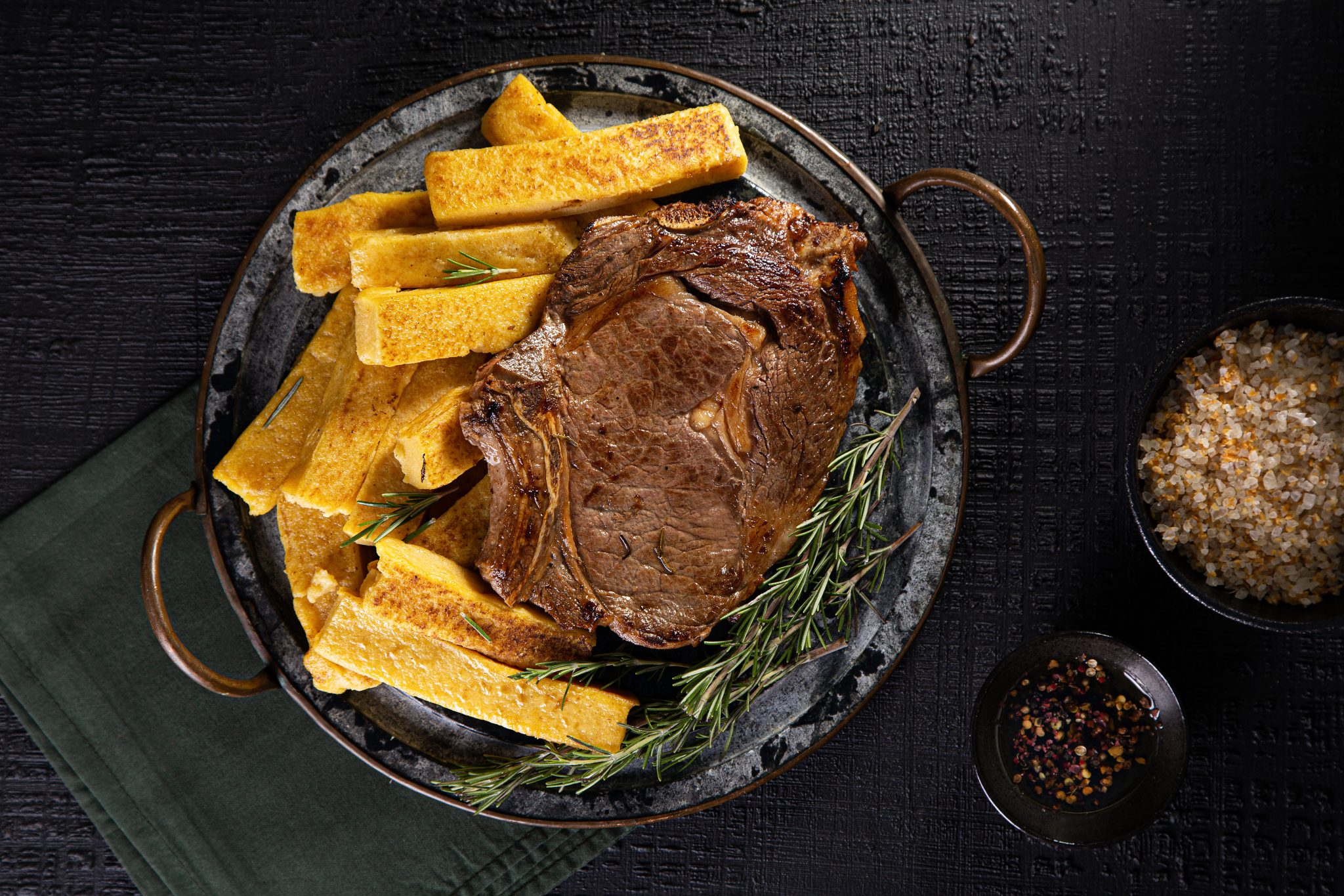 Steak with Thyme Butter and Fried Polenta – Minerva Foods | Criando ...